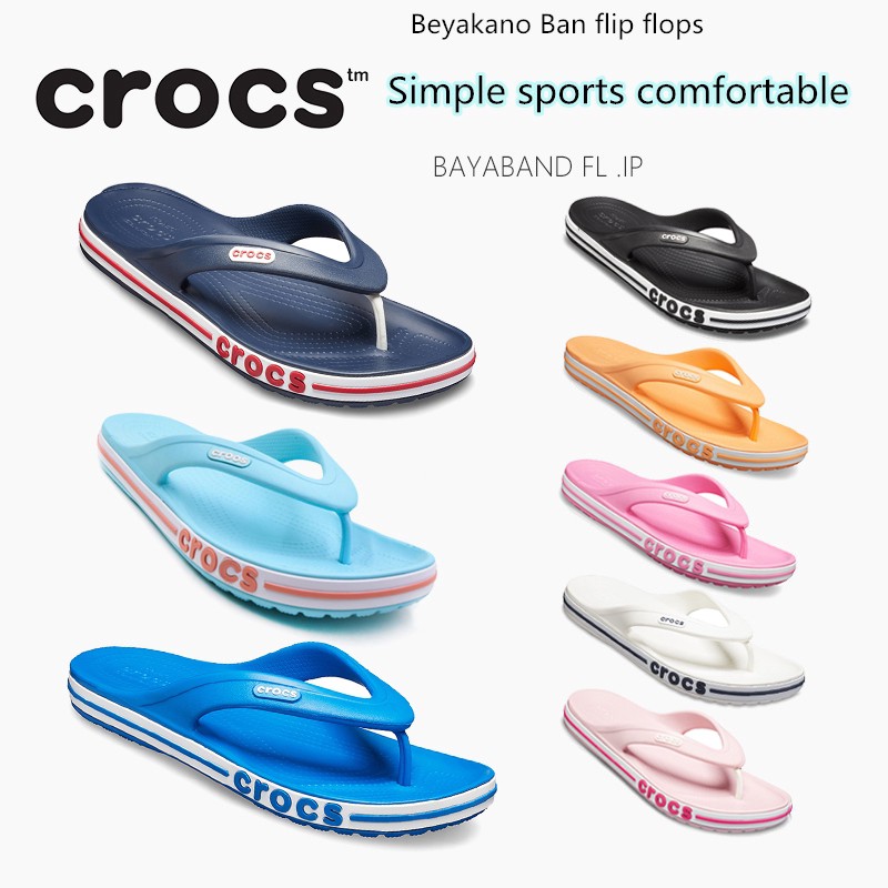 Jual Crocs Bayaband Flip Beach Flip Sandals | Shopee Indonesia