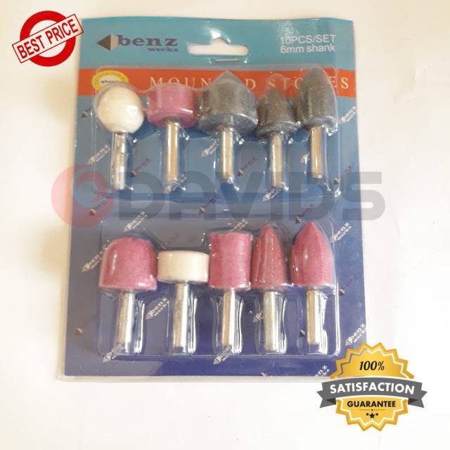 Jual BATU GERINDA MINI MATA TUNER SET MOUNTED STONE SET 10 PCS | Shopee ...