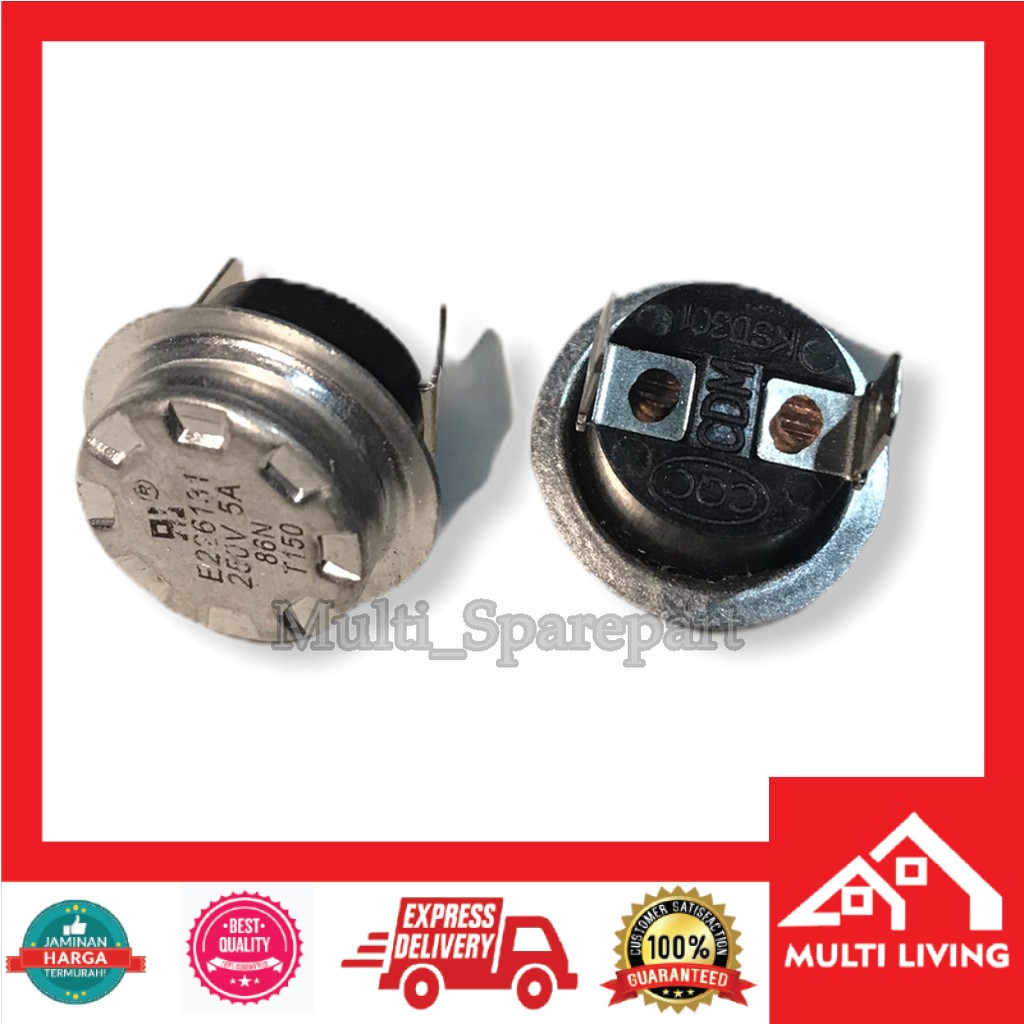 Jual Thermostat bimetal 86 derajat pemutus arus otomatis | Shopee Indonesia