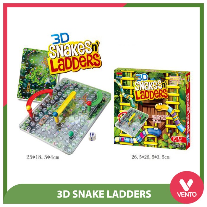 Jual [VENTO TOYS] Mainan Anak 3D Snake Ladders / Mainan Ular Tangga 3 ...