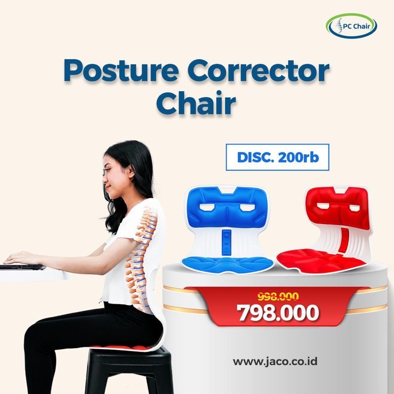 Jual Jaco Posture Corrector Chair, Made in Korea, sandaran Kursi ...