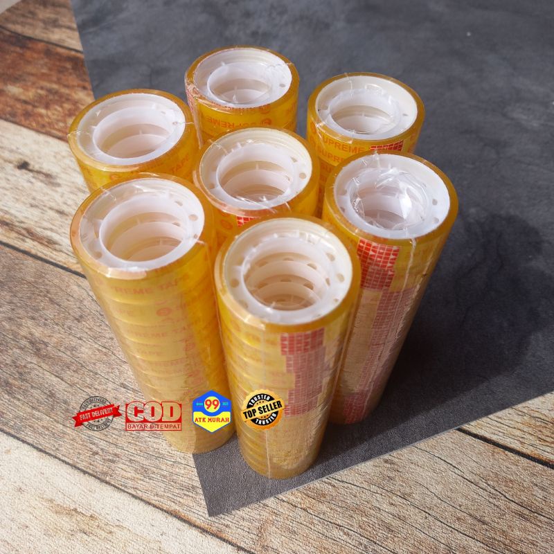 Jual SUPREME 10yard/Selotip/Isolasi KADO Bening/Perekat/Lakban | Shopee ...