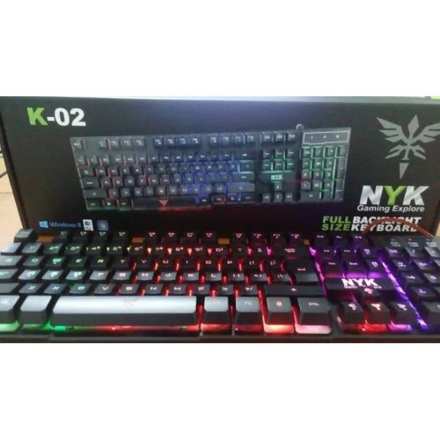 Jual Keyboard NYK K02 Gaming K-02 Key backlight K 02 | Shopee Indonesia