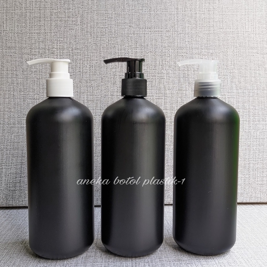 Jual Botol Pump 500ml Hdpe Hitam / Botol Sabun Cair Pump 500ml Hdpe / Botol Pump 500ml Refill ...