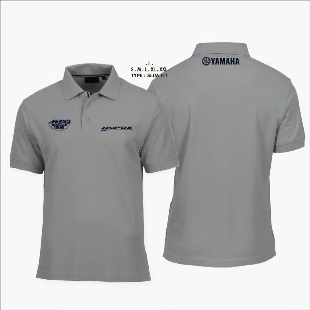 Jual polo shirt yamaha maxi aerox premium / baju kaos kerah yamaha aerox | Shopee Indonesia