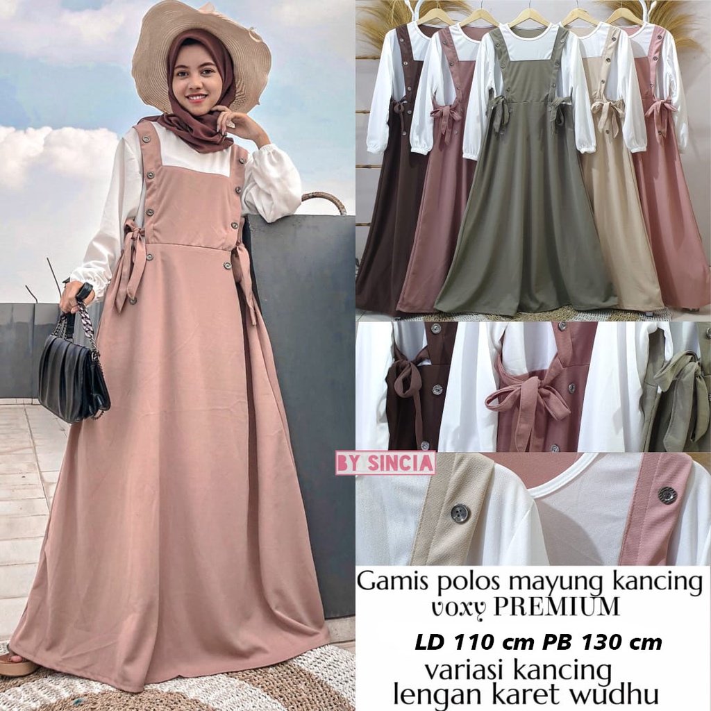Jual Gamis mayung model overal kancing tali pinggang sampiny lengan ...