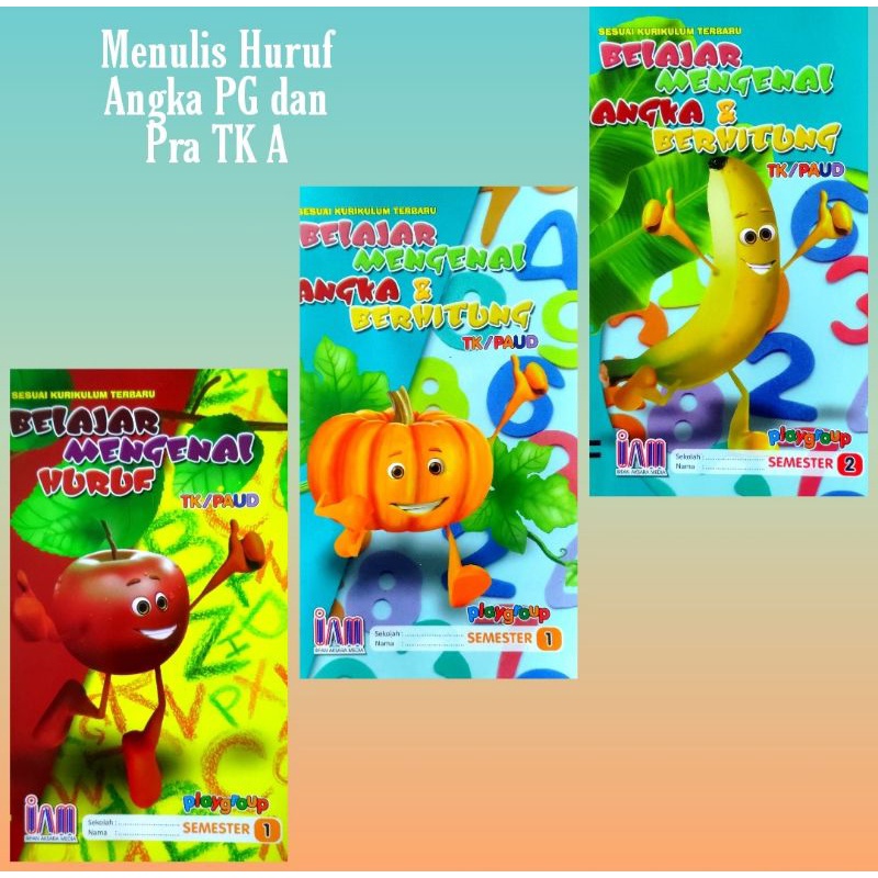 Jual BUKU BELAJAR ANAK PG - PRA TK SEMESTER 1 & 2 | Shopee Indonesia