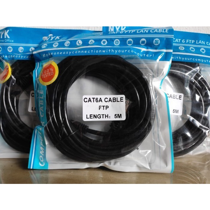 Jual NYK KABEL LAN CAT 6A 5M FTP OUTDOOR | Shopee Indonesia