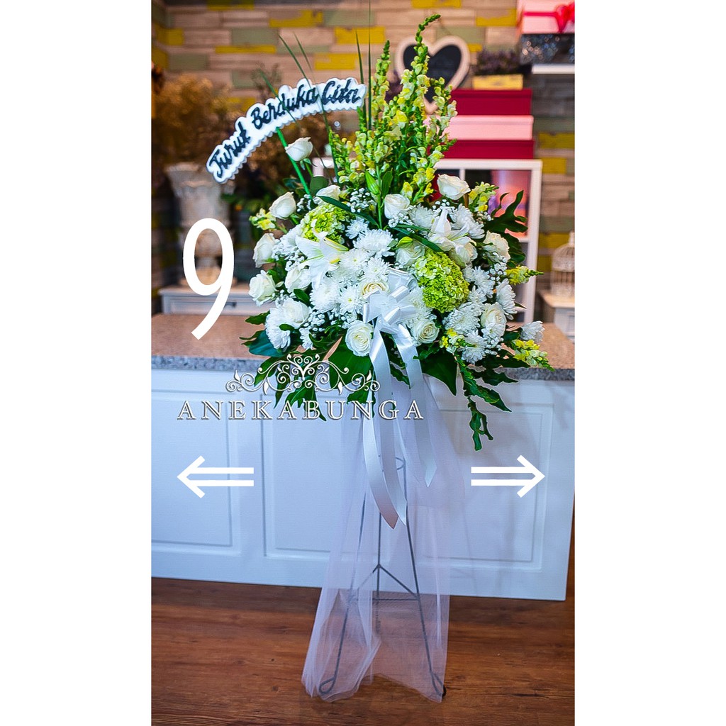 Jual Standing Flower Duka Cita Karangan Condolence Bunga Fresh Asli ...