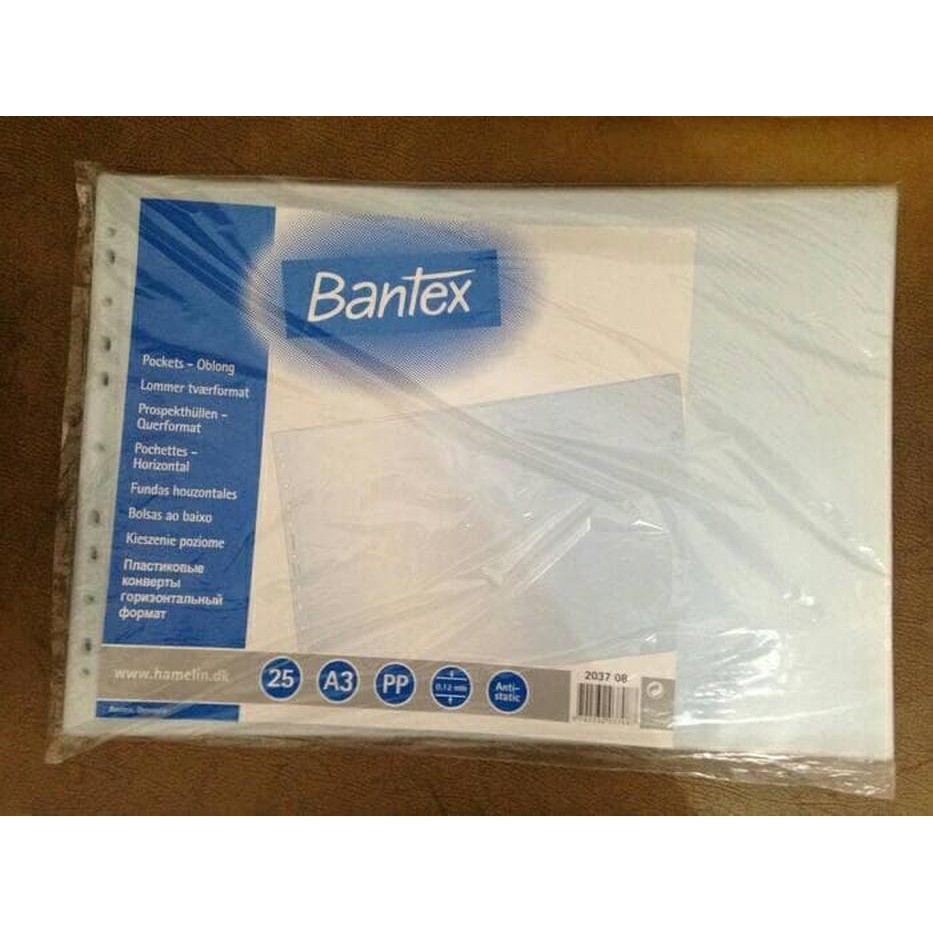 Jual Pp pocket a3 landscape binder bantex /pack (25 lembar) | Shopee ...