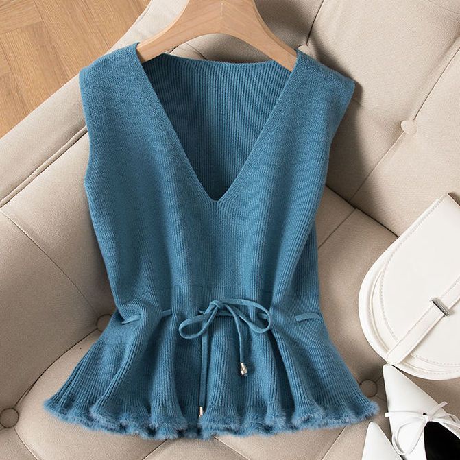 Jual Rompi Rajutan Wanita Musim Gugur Dan Musim Dingin Baru Pinggang ...