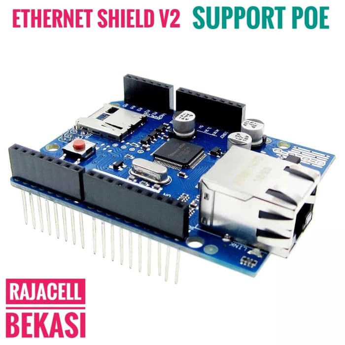 Jual Ethernet Shield V2 W5100 R3 Support PoE for Arduino Uno Mega 2560 Nano | Shopee Indonesia