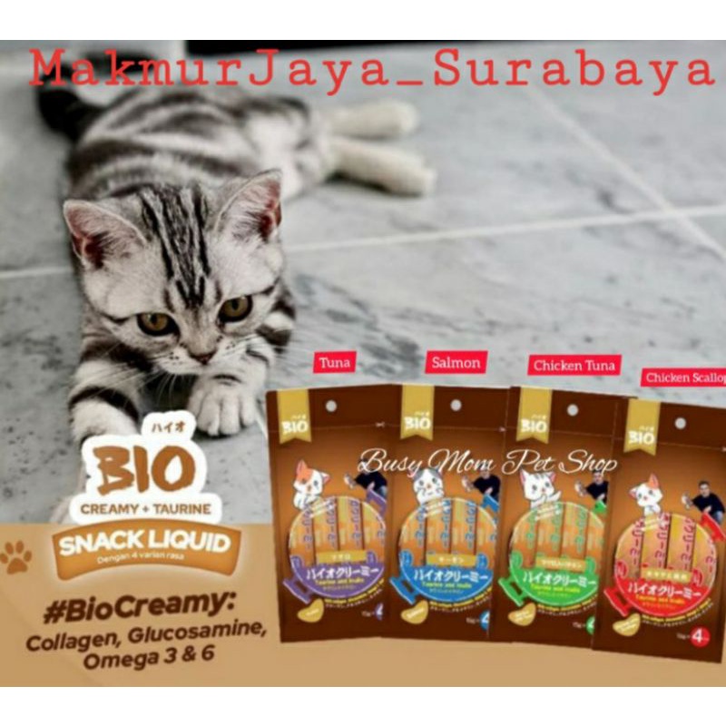 Jual Bio Creamy Snack Kucing 15gr x 4pcs Treats | Shopee Indonesia