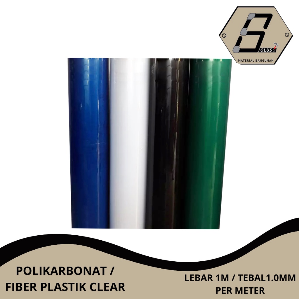 Jual POLIKARBONAT / FIBER PLASTIK (CHLADIAN FLAT) CLEAR,FLAT (LEBAR 1M ...