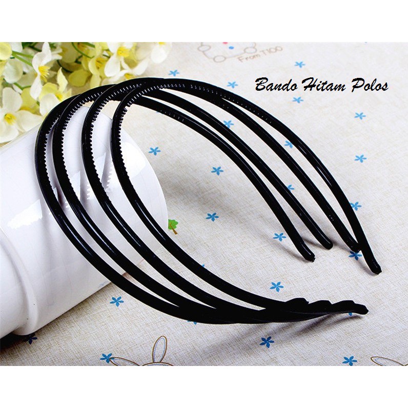 Jual BANDO LIDI HITAM / Bando Plastik Polos / Bando Pria Dan Wanita ...