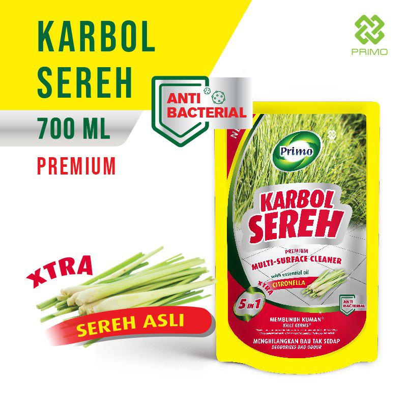 Jual SALE CUCI GUDANG Primo Karbol Sereh Premium Refill 700ml extract ...
