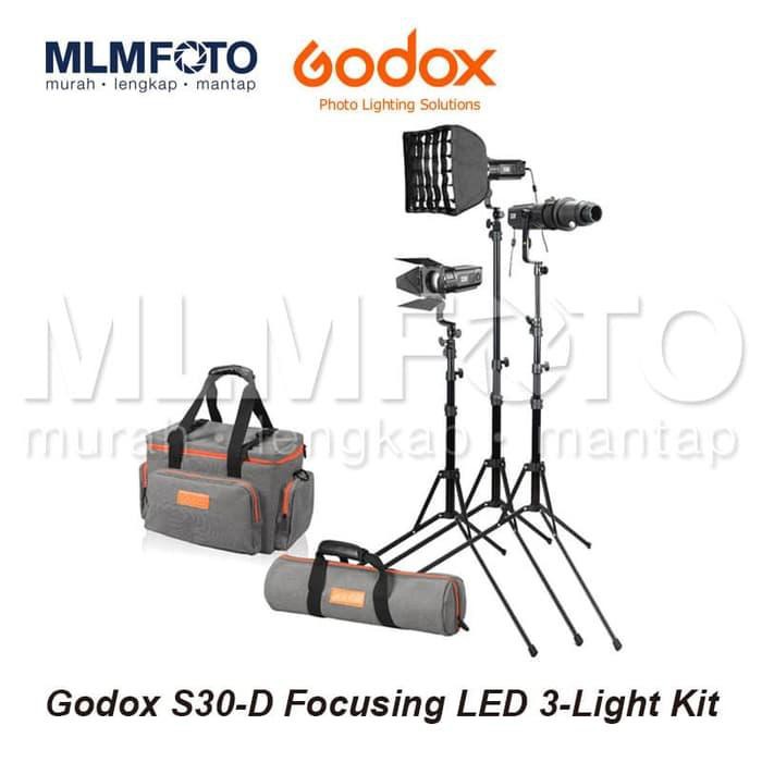 Jual Dema1 - Godox S30-D Dimmable Focusing LED 3-Light Kit Diskon | Shopee Indonesia