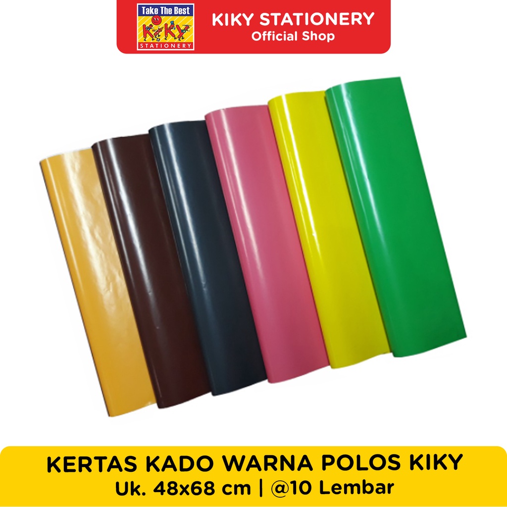 Jual KIKY Kertas Kado Polos Warna (Glossy) - Per 1 Lembar | Shopee ...