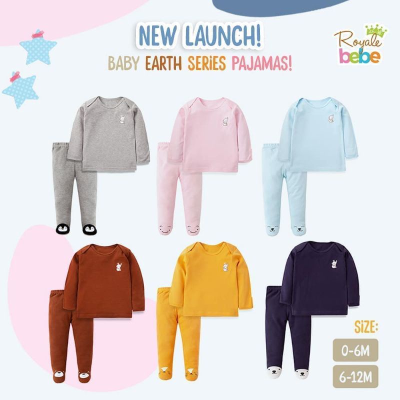 Jual Royal Bebe Baby Earth Series Pajamas | Shopee Indonesia