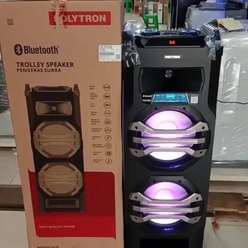 Jual POLYTRON PTS 12KF25 TROLLEY SPEAKER PORTABLE POLYTRON DOUBLE 12 ...