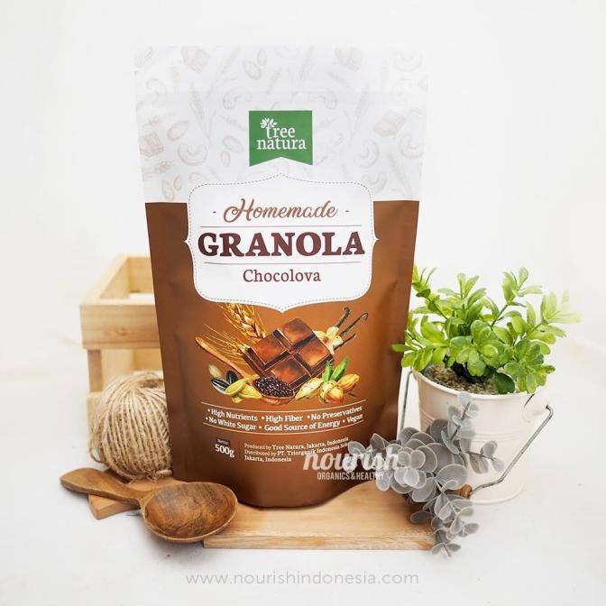 Jual Tree Natura, Granola Chocolova 500Gr (Dark Chocolate) | Shopee ...