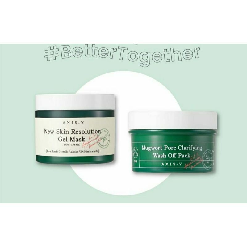 Jual AXIS Y Mugwort Mask + AXIS Y New Skin Resolution Gel Mask | Shopee ...