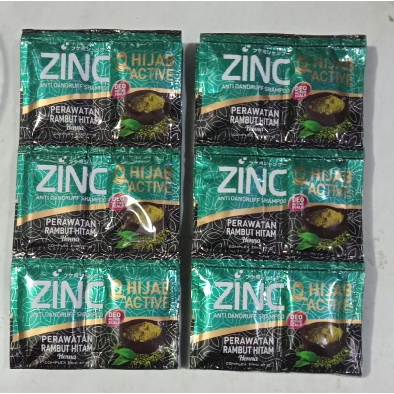 Jual Zinc Hijab Active Shampo Renceng isi 12 x 10 ml | Shopee Indonesia