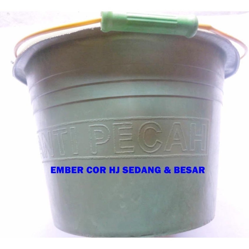 Jual EMBER COR HIJAU BESAR ANTI PECAH EKONOMIS/EMBER COR PLASTIK WARNA ...