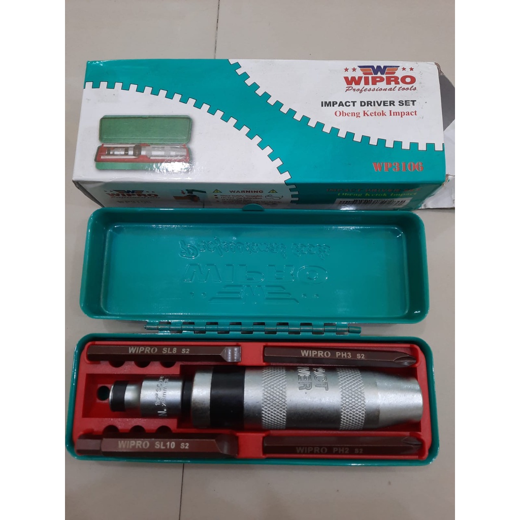 Jual Impact Screwdriver Obeng Ketok Set Wipro 6 pcs | Shopee Indonesia