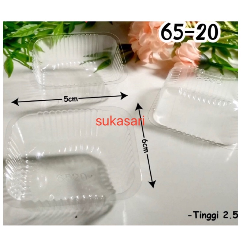 Jual Tray mika Nastar no (3) 6x5 cm nastar Taiwan / packaging mica ...
