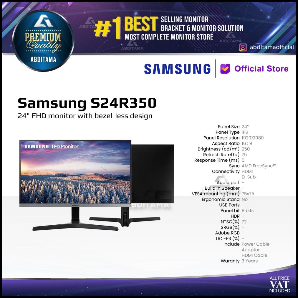 Jual Monitor LED Samsung S24R350 24" IPS 75hz HDMI VGA FreeSync ...