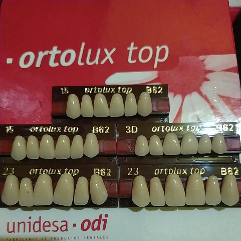 Jual ortolux depan atas warna 62 gigi palsu akririk | Shopee Indonesia