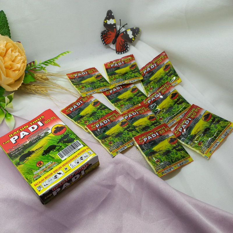Jual Racun Tikus Cap Padi Perbox Isi 10sachet (1box) | Shopee Indonesia