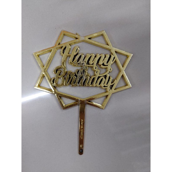 Jual TOPPER HAPPY BIRTHDAY GOLD BINGKAI | Shopee Indonesia
