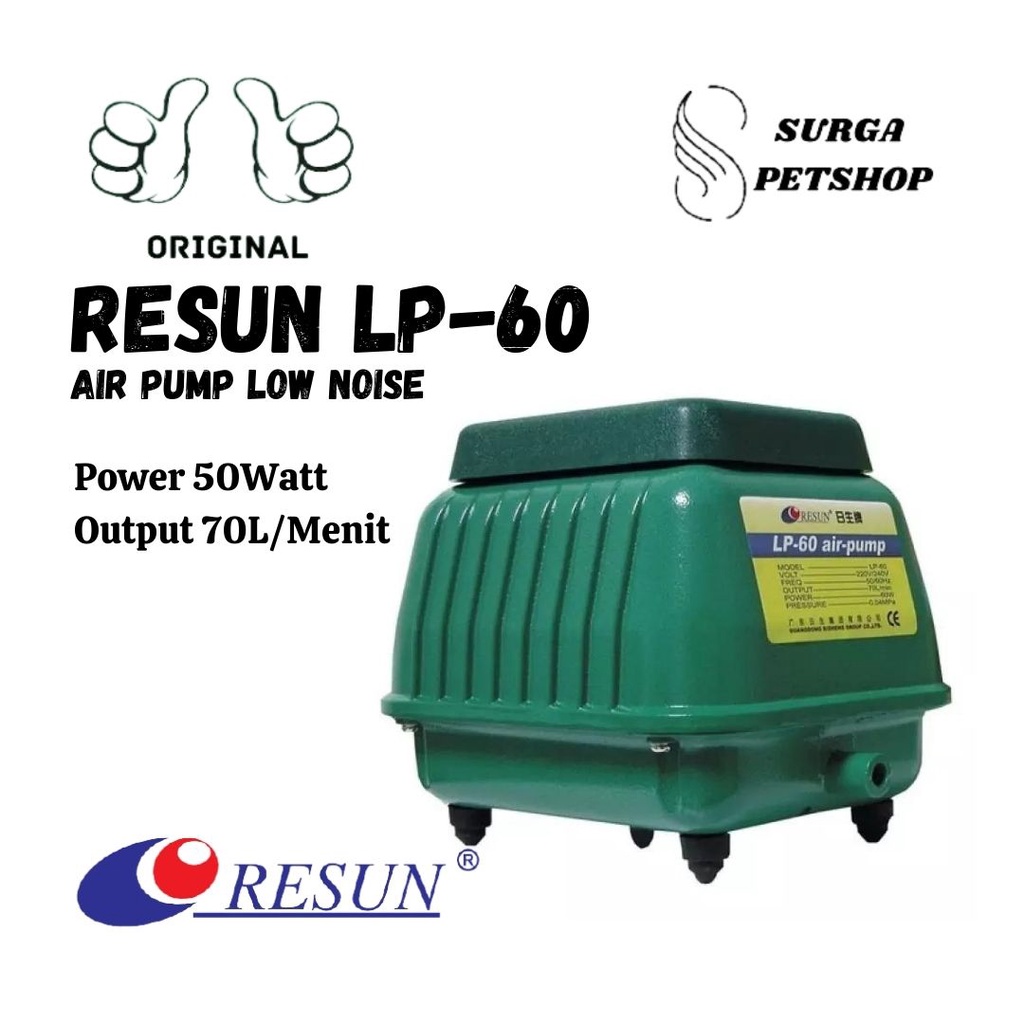 Jual RESUN LP 60 Pompa Udara Aerator LP60 Air Pump Low Noise Airpump ...