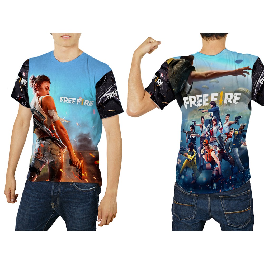 Jual Kaos Baju FREE FIRE Dewasa Pria Wanita Terkini Fullprint Custom ...