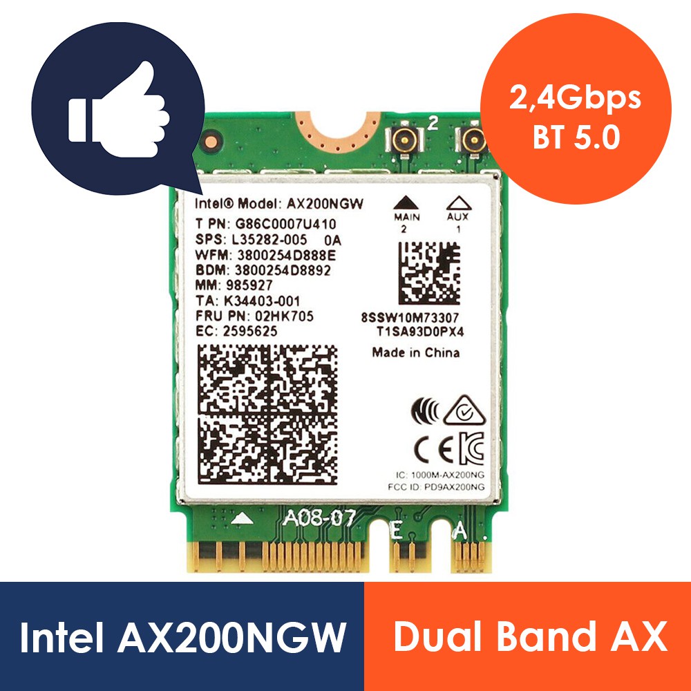 Jual WIFI Card Intel AX200NGW Wireless AX200 M.2 NGFF Laptop PC 2x2 ...