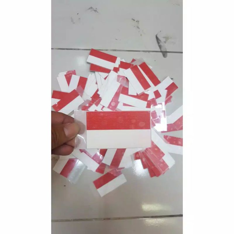 Jual logo emblem 4x6Cm bendera Indonesia polyprint | Shopee Indonesia