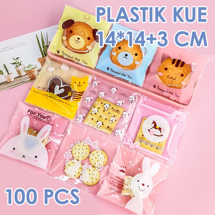 Jual 100 PCS Plastik Kue Motif 14x14 cm | Shopee Indonesia