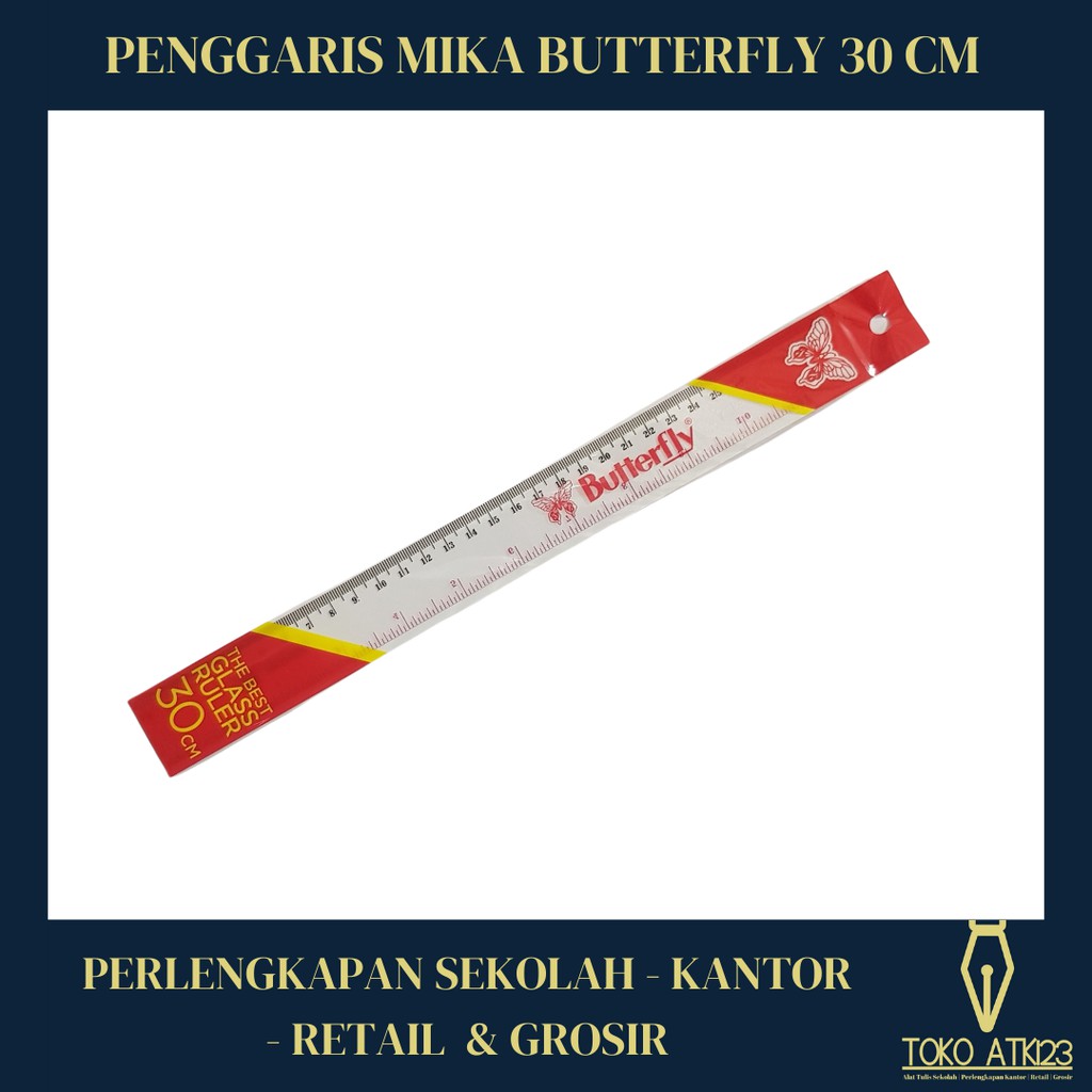 Jual Penggaris Mika Plastik 30 cm Merk Butterfly | Shopee Indonesia