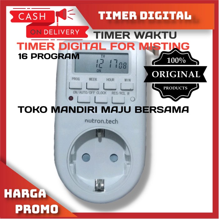 Jual Programmable Digital Timer Switch - Stop Kontak - 16 Program On/Of | Shopee Indonesia