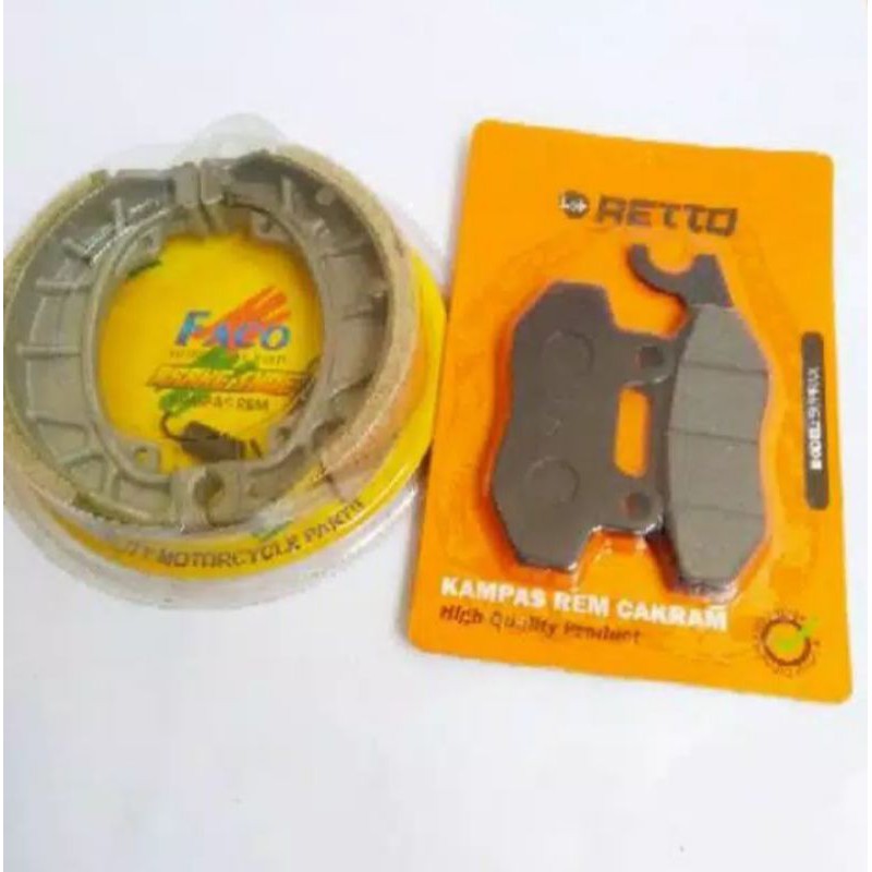 Jual pirodo kampas rem depan belakang Honda Supra grand fit new Revo ...