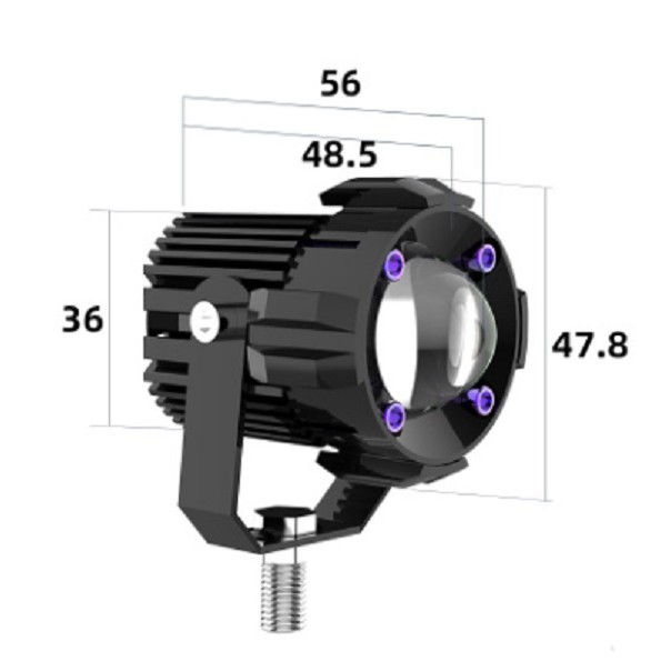 Jual LAMPU SOROT MOTOR LED PROJECTOR MOTOR 2 WARNA MOTOLED TD35 ...