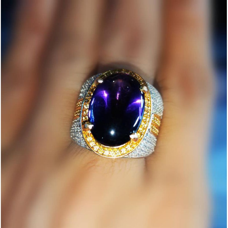 Jual Batu Permata Kecubung Bungur Super Kristal High Quality Ring ...