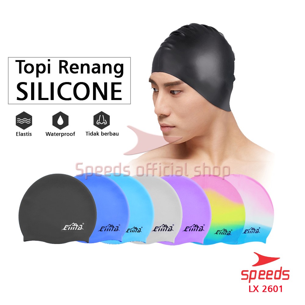 Jual SPEEDS Topi Renang Dewasa Anak / Silicone Swim Cap / Penutup ...