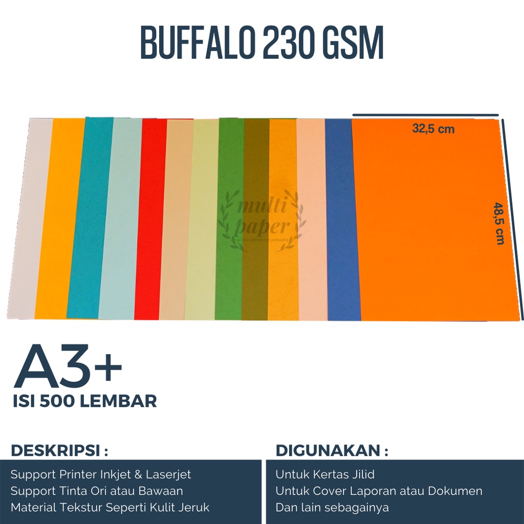 Jual Kertas Cover A3 Plus Buffalo isi 500 lembar / Kertas Buffalo A3 ...