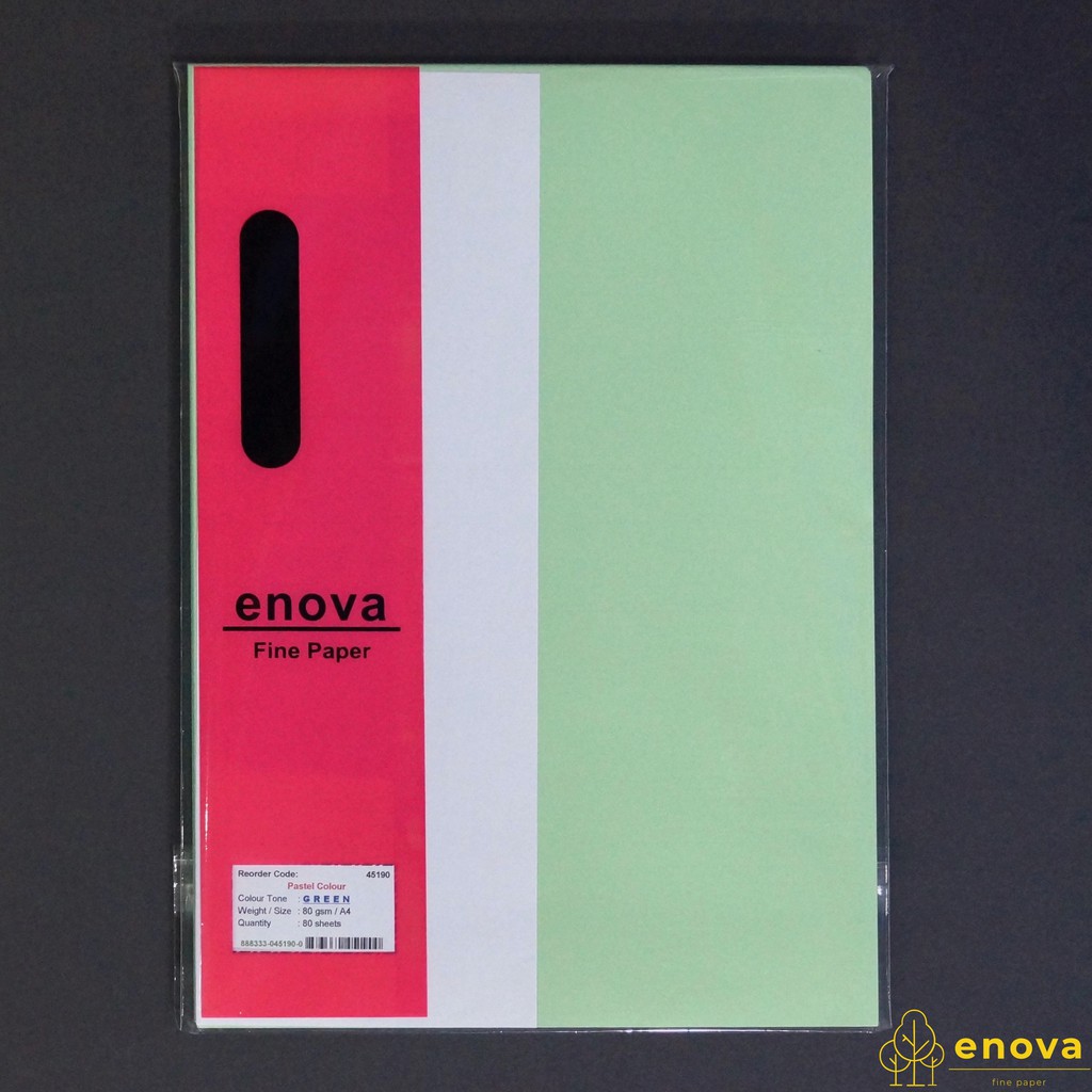 Jual Fancy Art Paper ENOVA | Pastel Green | A4 80GSM (Pastel Hijau ...