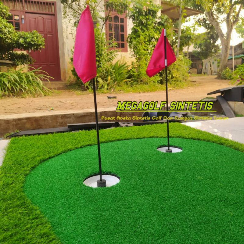 Jual Hole cup mini golf hole cup tiang bendera golf hole stick flags ...