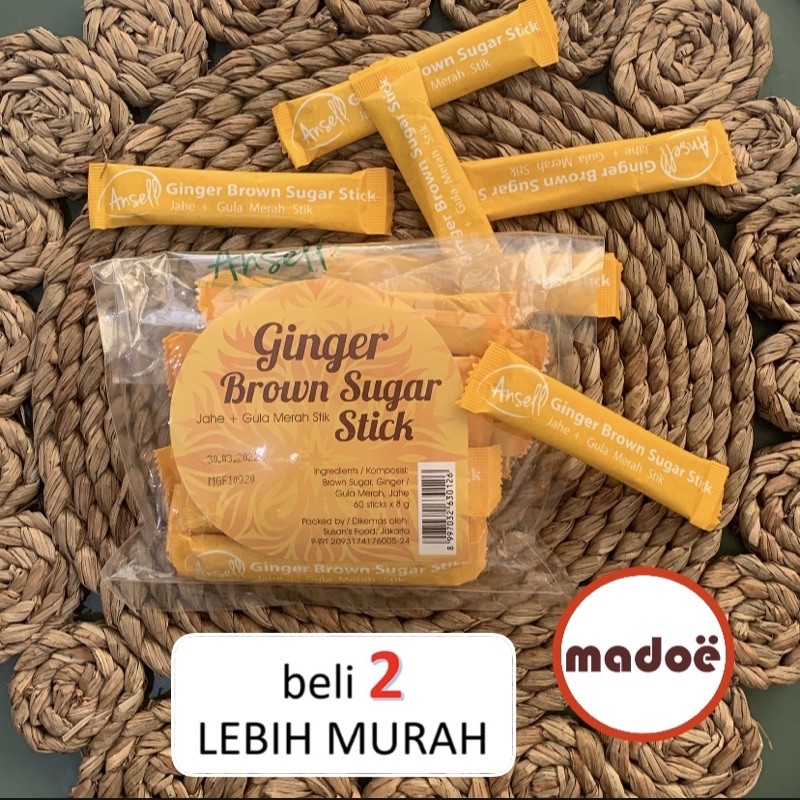 Jual Ginger Brown Sugar 60’ Stick Jahe Gula Aren @8 Gr | Shopee Indonesia