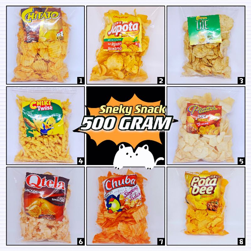 Jual Snack Murah 500 Gram Chitato/Japota/Cheetos Chiki Twist/Piattos ...
